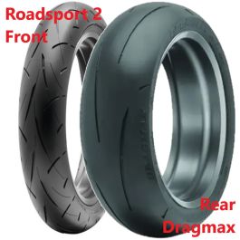 Dunlop Dragmax Motorcycle Tyres Pair Deals - Free Delivery